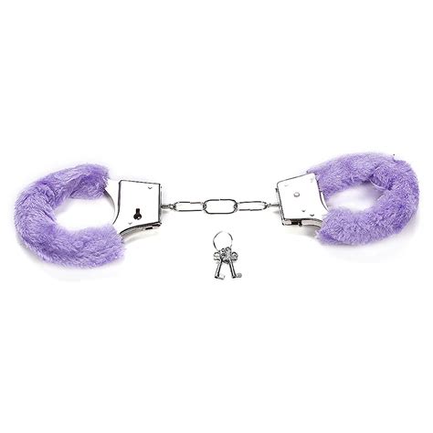 Stainless Steel Plush Metal Handcuffs Ankle Cuffs Furry Handcuffs Sexy