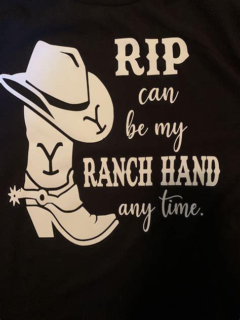 Rip Can Be My Ranch Hand Anytime Yellowstone Theme Tee Rip Etsy De