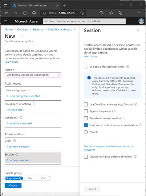 session controls in conditional access policy microsoft entra
