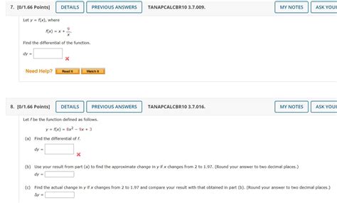 Solved Let Y F X Where F X X X9 Find The Differential Of