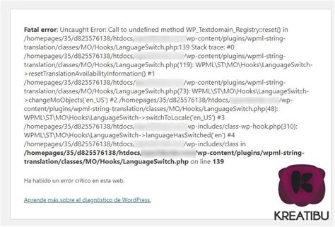 [solucionado] fatal error uncaught error call to undefined method wp
