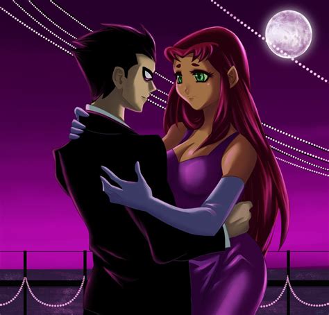Robin And Starfire By Artcrawl On Deviantart Teen Titans Starfire