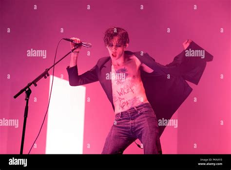 Matthew Healy Lead Singer Of The 1975 Onstage During A Major Festival
