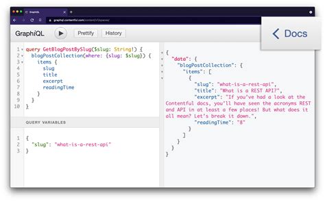 how to use graphql variables to give queries type safety contentful