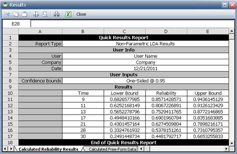 non parametric life data analysis example