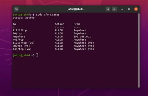 how to configure firewall with ufw on ubuntu linux
