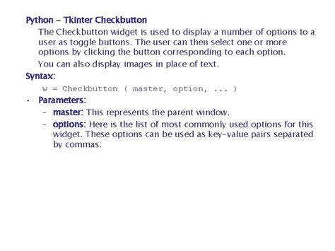 18 python gui programming tkinter python provides various