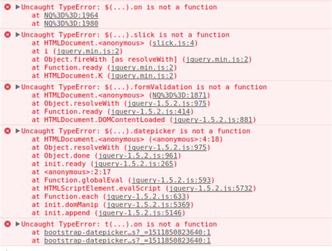 javascript jquery conflict error while showing modal stack overflow