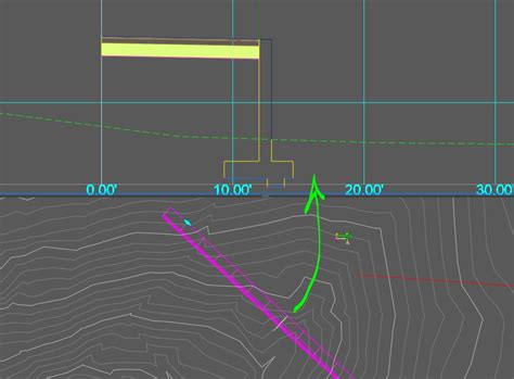 solved modeling corridor subassembly transitions retaining wall end