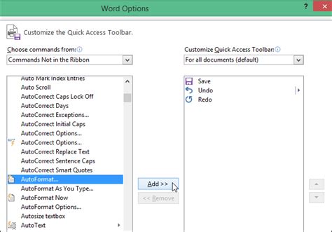 how to customize the quick access toolbar in office 2013