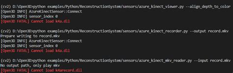 can not use azure kinect related feature · issue 1314 · isl org open3d