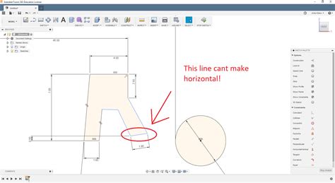 solved 2d constraints horizontal vertical problem autodesk community