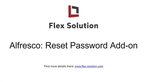 alfresco reset password add on youtube