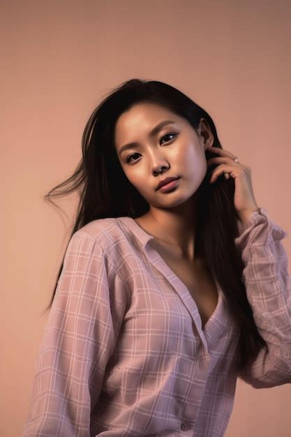 Premium Ai Image Portrait Of Attractive Curious Cheerful Cunning Girl