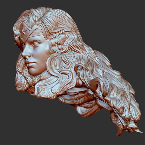 Stl File Wonder Woman Headsculpt For Mezco One 12 👩・3d Printable Model