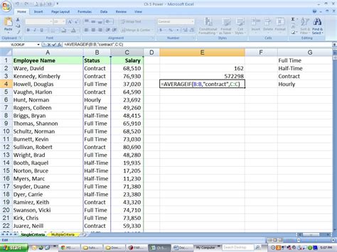 dow formula excel