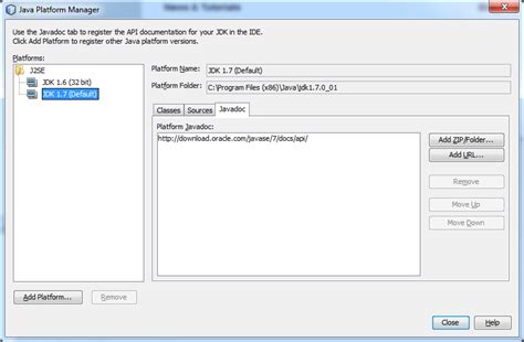 netbeans says javadocs not found stack overflow