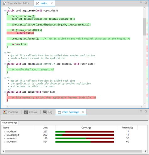 getting code execution information with code coverage tizen developers
