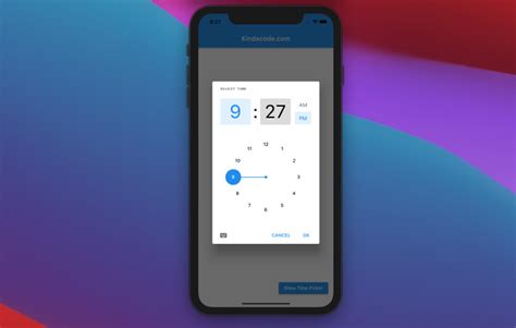 working with time picker in flutter 2021 kindacode