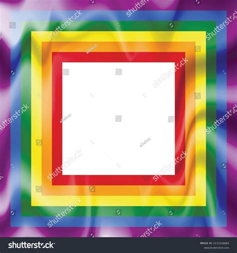 Flag Lgbt Icon Squared Frame Template Stock Vector Royalty Free