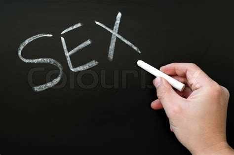 word of sex written in chalk on a stock image colourbox