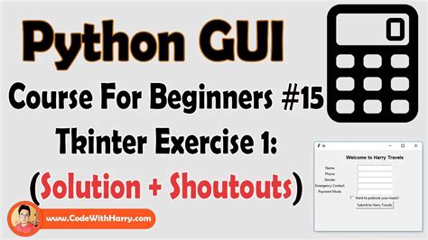 python gui exercise 1 solution python tkinter gui tutorial in hindi 15