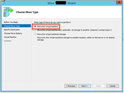 using virtual machine live migration to move vms to a new host