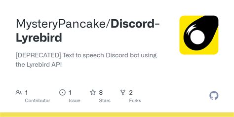 github mysterypancake discord lyrebird [deprecated] text to speech