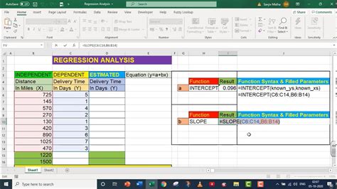 excel regression analysis youtube