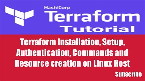 1 terraform installation setup authentication commands on linux