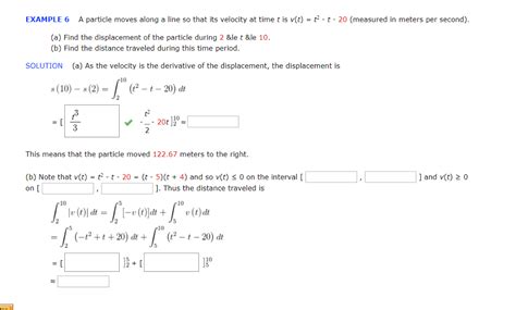 Solved Example 6 A Particle Moves Along A Line So That Its