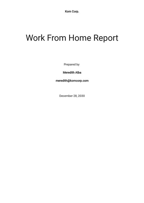 Download 31 Work Report Templates Word