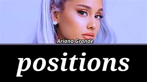 Ariana Grande Positions Lyrics Youtube