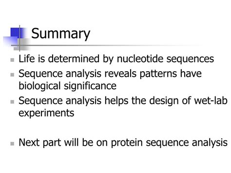 Ppt Part I Sequence Analysis Dna Bioinformatics Software