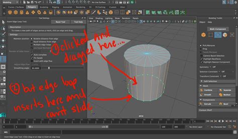 insert edge loop tool not inserting and or dragging autodesk community