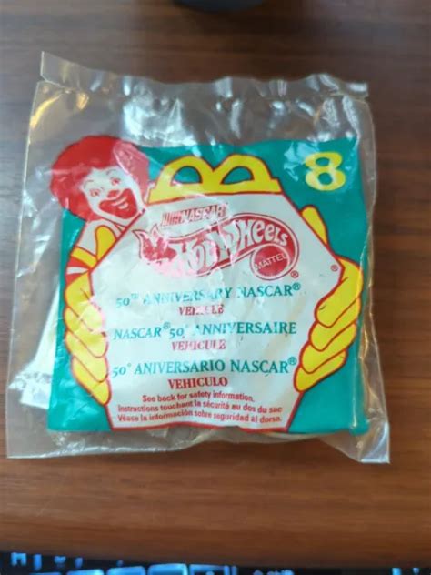 1998 Hot Wheels Mcdonalds Happy Meal Gold Nascar 8 50th Anniversary