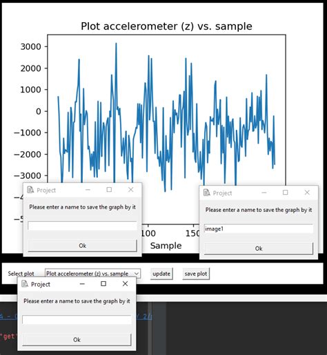 plot how can i pass a name in a popup to a variable in the program in