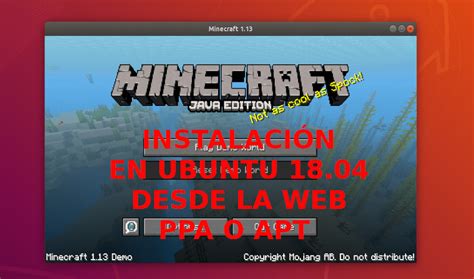 minecraft java edition installation in ubuntu 18 04 from the web snap
