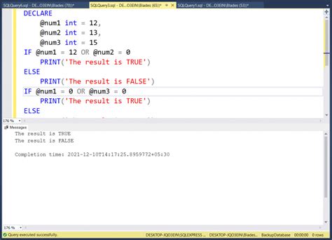 sql server logical operators and example