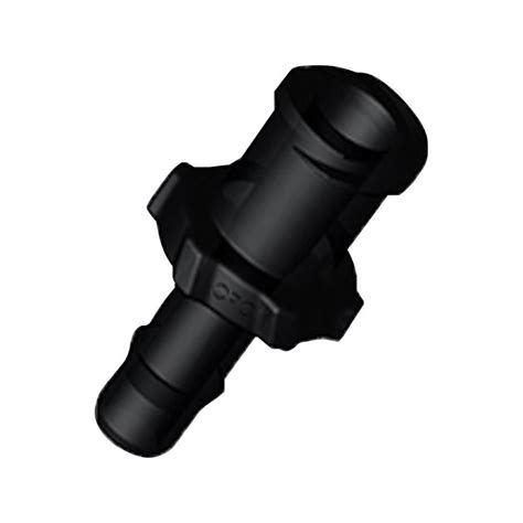 female luer lock to barb connector black qosina