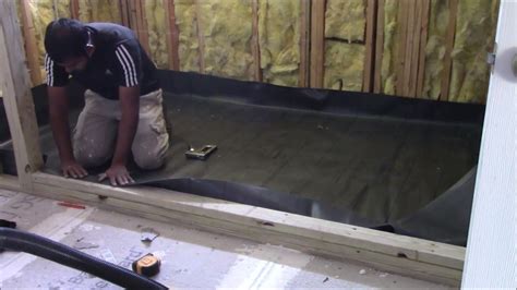 How To Install Shower Pan Liner Youtube