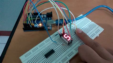 seven segment menggunakan push button dengan arduino uno counter up images