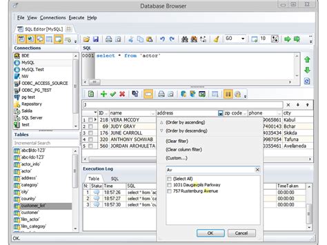 database browser portable database management