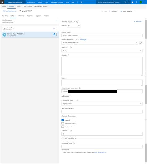 agentless task invoke rest api error 411 when doing post without