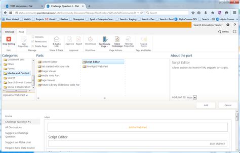 how do i load a sharepoint 2013 discussion page in reply