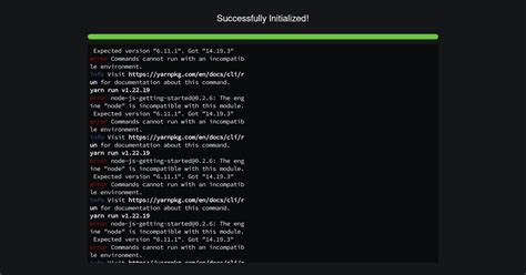 node js getting started forked codesandbox