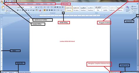 Fungsi Menu Bar Dalam Microsoft Word