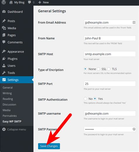 how to install and setup easy wp smtp in wordpress inmotion hosting