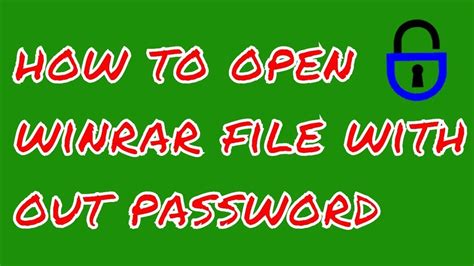 how to open winrar file without password youtube