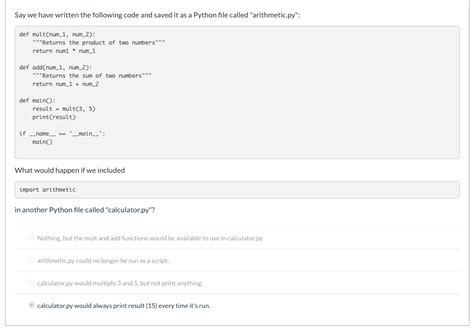 [solved] say we have written the following code and saved it as a